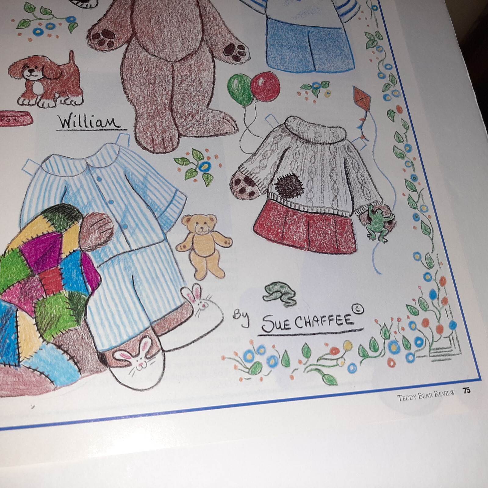 Victoria & William by Sue Chaffee Uncut Paper Doll Set 1997 Teddy Bear ...