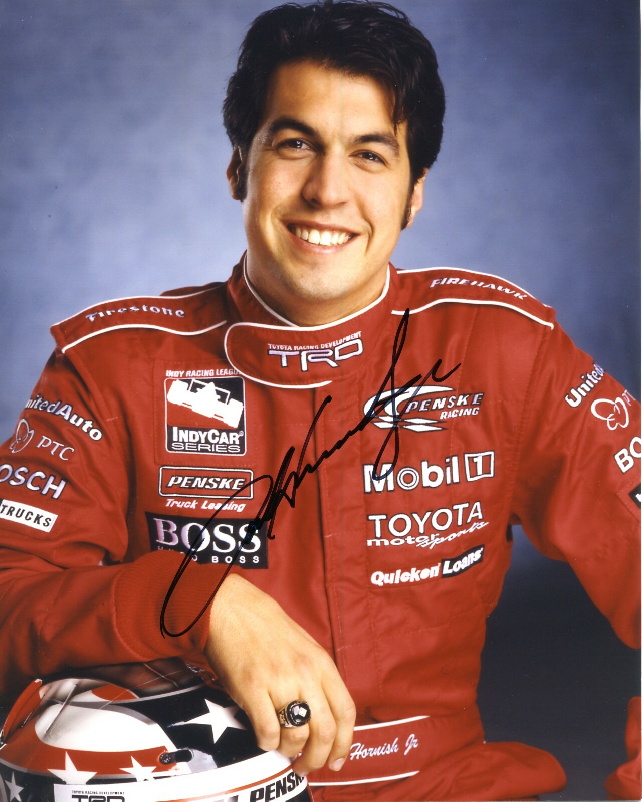 SAM HORNISH JR AUTOGRAPHED 2006 INDY 500 WINNER PENSKE NASCAR PHOTO 9 ...