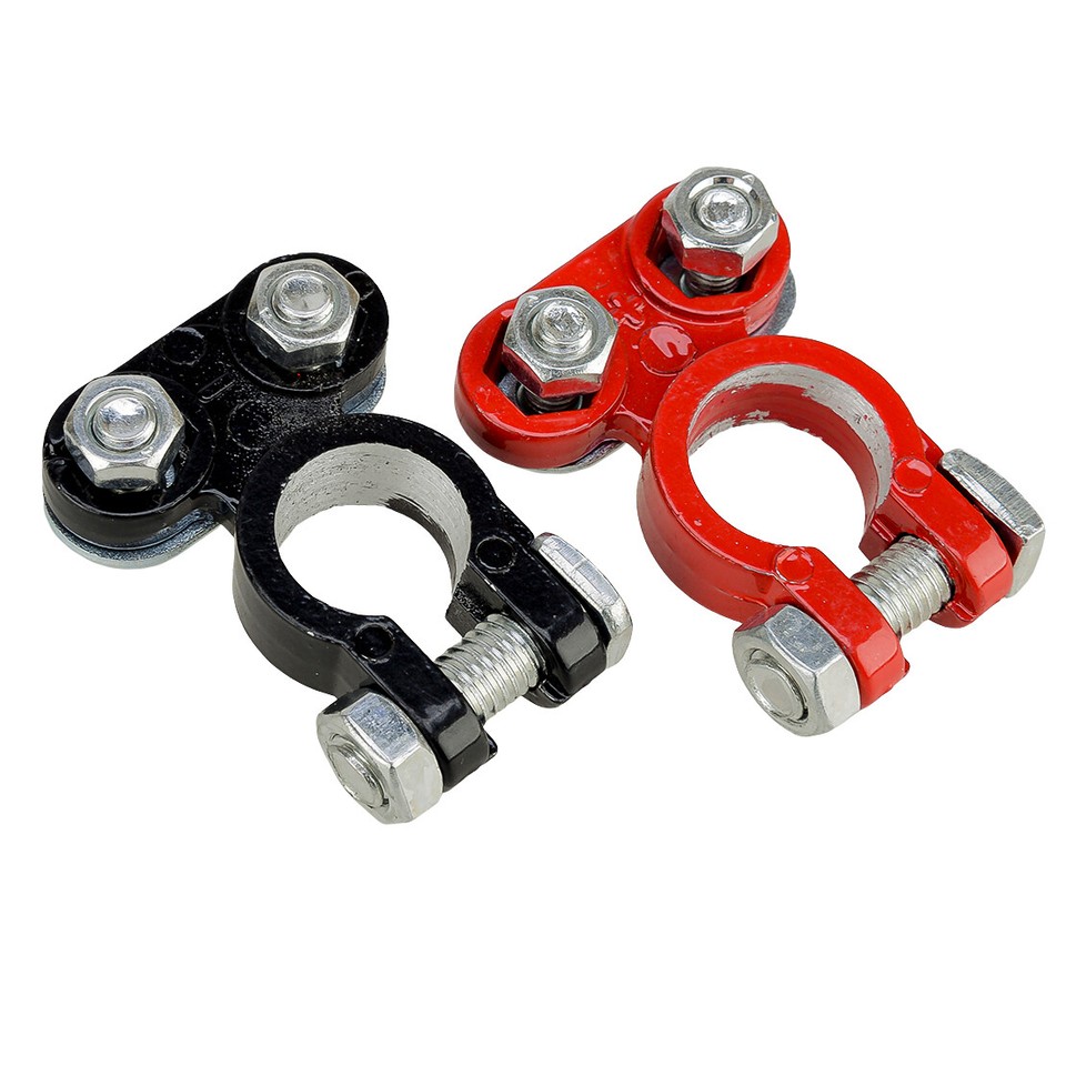 2xHeavy Duty Battery Top Post Cable Terminal Wire Disconnect Switch ...