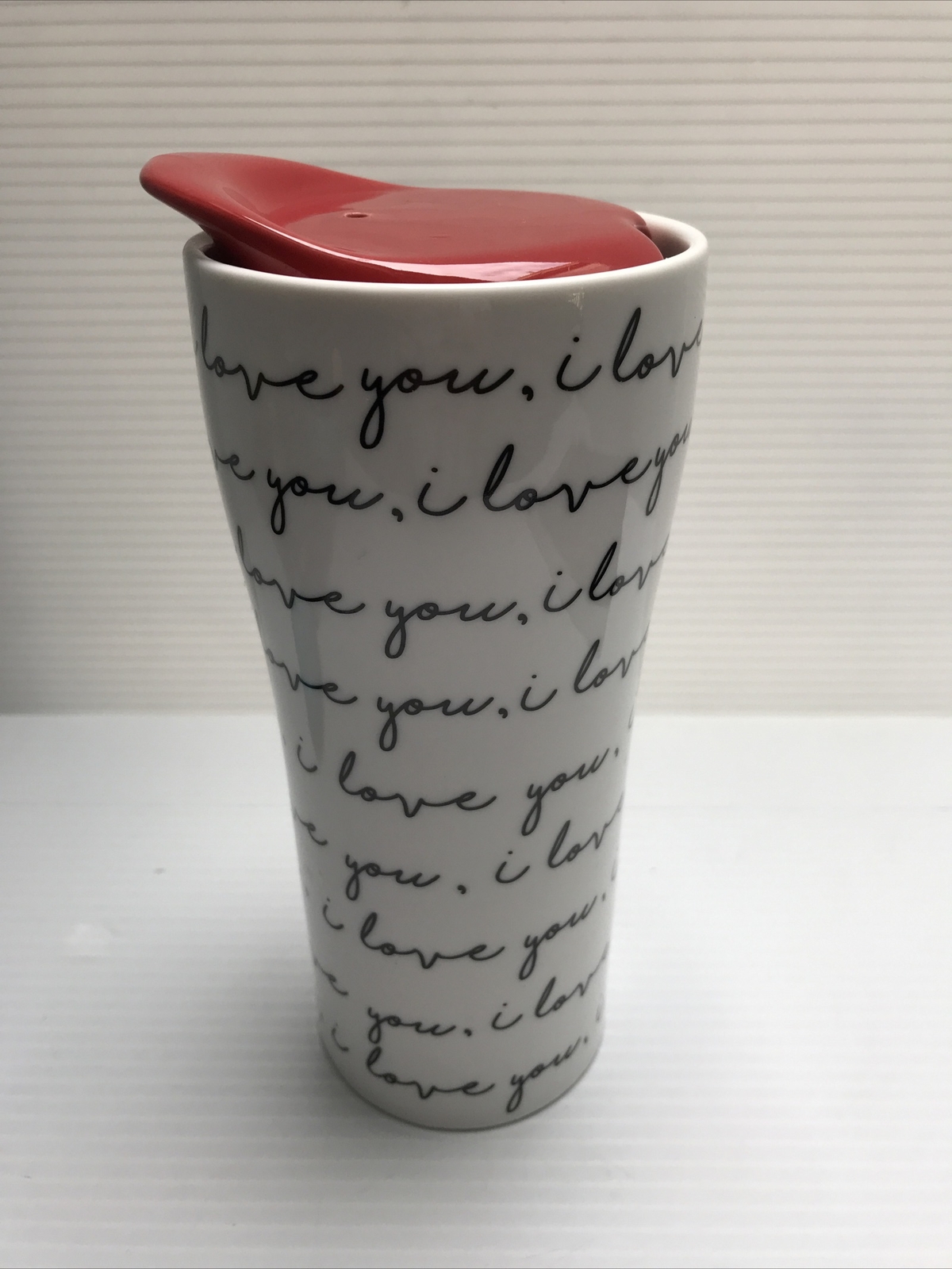 CIROA Porcelain Travel Coffee Tea Mug “I love You” | eBay