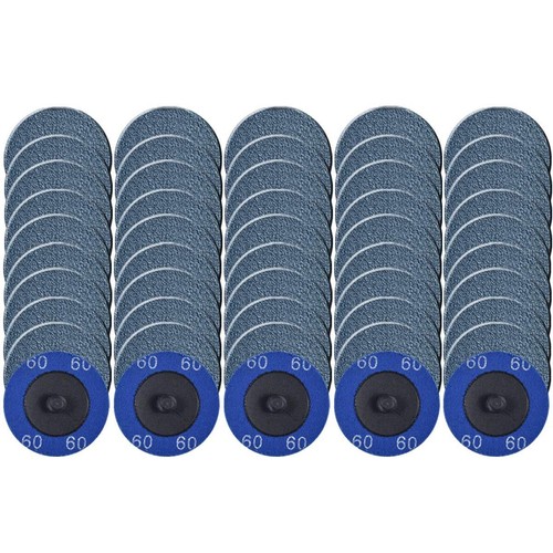 50PCS 2 inch 60 Grit Zirconia Roll Lock Sanding Grinding Flap Disc Die ...