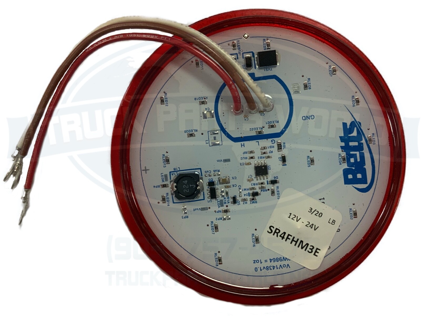 Betts SR4FH453E 4" LED Red Clearance Marker Light Truck Trailer Stop ...