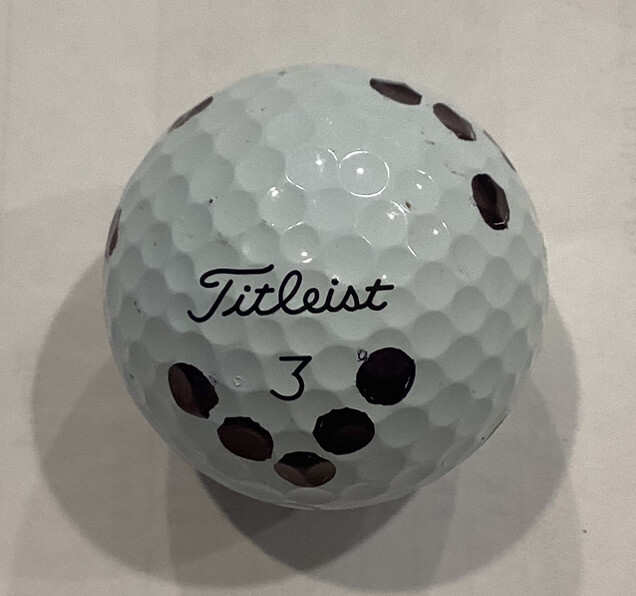 Golf ball marking template for Rapsodo RPT MLM2PRO launch monitor