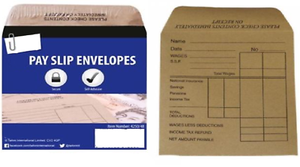 50 100 250 1000 WAGE PACKET ENVELOPES CASH PACKET SLIP PAY MONEY BROWN ...