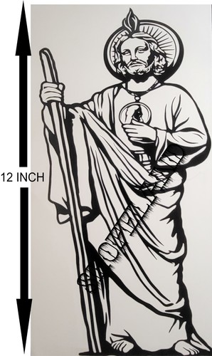 ~SAN JUDAS TADEO (saint Jude) CAR STICKER DECAL CALCOMANIA DE VINIL 12 ...