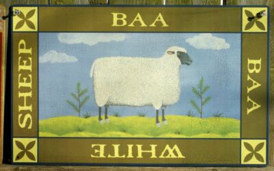 White Sheep Tin Metal Sign Country Kitchen Home Farm Green Gift Wool ...