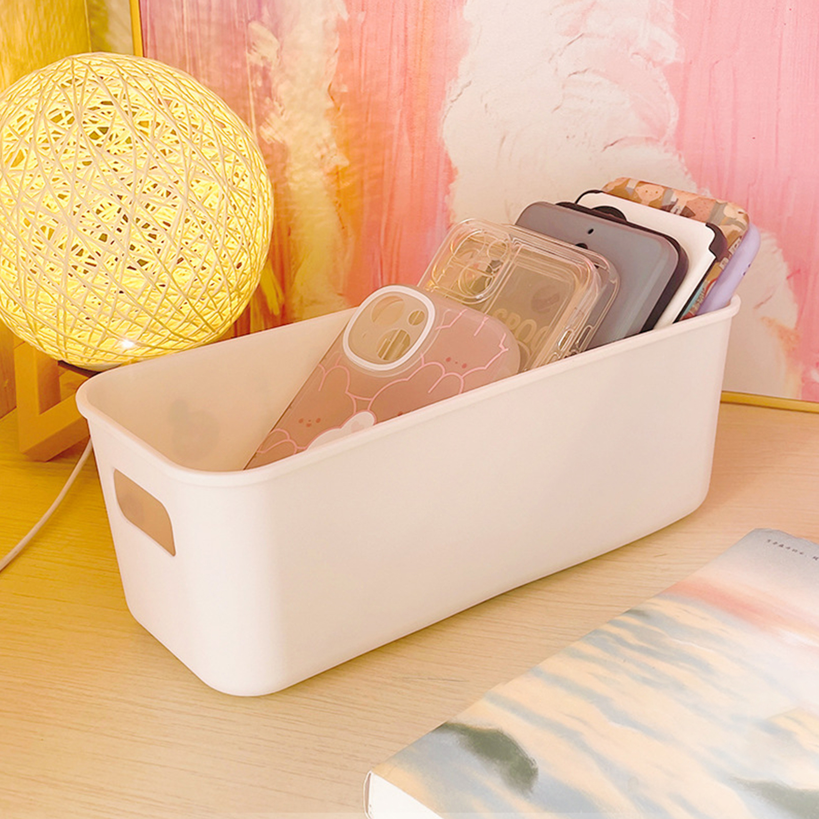 Easy Access Storage Box Container Desktop Organizer for Dormitory ...