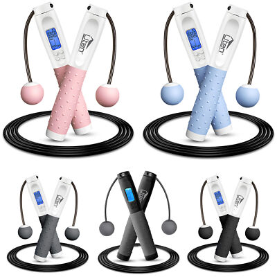 Jump Rope LCD Display Smart Digital Skipping Rope Fitness With Calorie ...