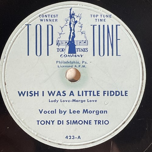 10" 78 RPM-Tony Di Simone Trio-Rubber Shoesies for My Kiddy Kat/Wish I ...