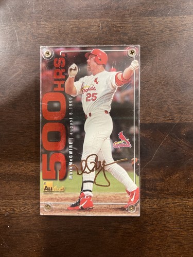 1999 Mark Mcgwire Auto Authentic Images 500 Home Runs 24k Signature ...