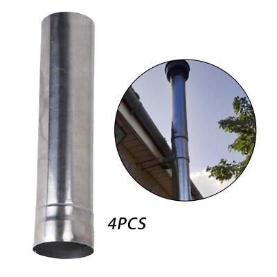 Stoves Pipe Flue Extension Tube Chimney Wood Log Burning Stoves Furnace ...