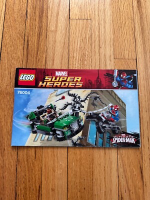 Lego Marvel Super Heroes Spider Cycle Chase (76004) Instruction Booklet ...