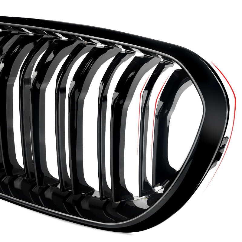 für BMW 1er F20 F21 ab 2015 2x Nieren Grill Kühlergrill GLANZ SCHWARZ ...