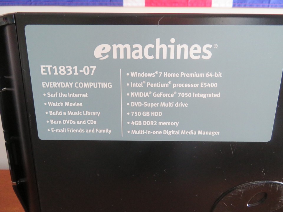 eMachine ET1831-07 Desktop Computer Intel Pentium Dual Core 4GB Ram | eBay