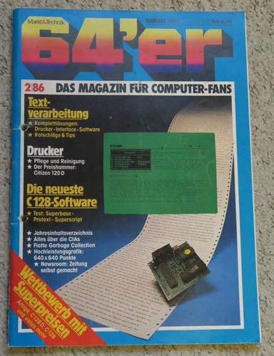 64er Magazin 64'er 2/86 Februar 1986 86 Zeitschrift Computer Commodore ...