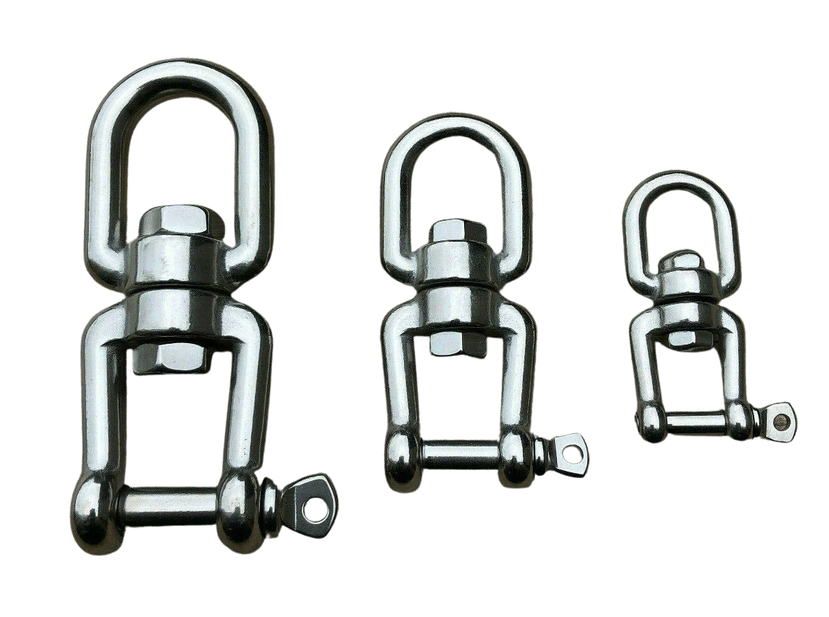 Swivel Eye Jaw Shackle Stainless Steel 316 Marine Grade 6mm To 16mm ...