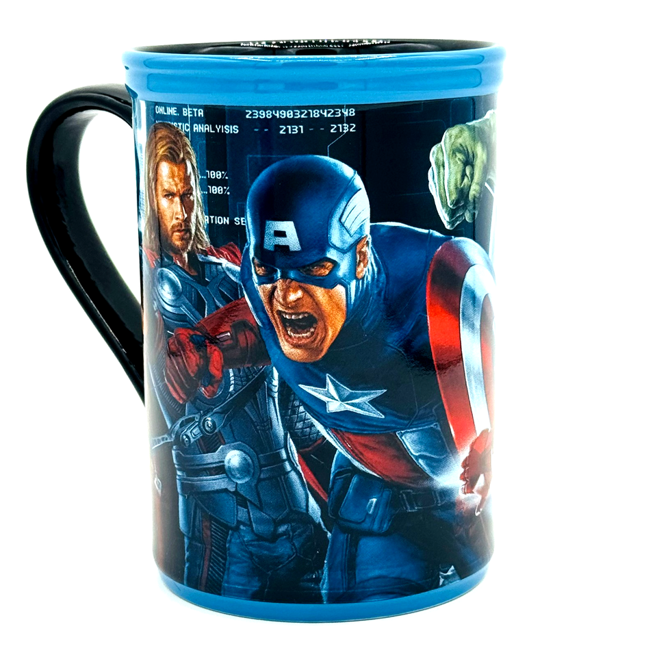 Disney 2012 Marvel The Avengers Coffee Mug Iron Man Hulk Thor Captain ...