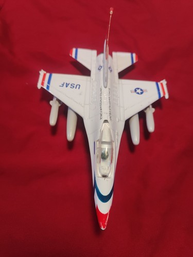 USAF Thunderbird F-16 Fighting Falcon Fighter Jet Model On Stand 8" | eBay