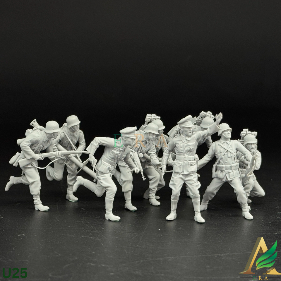 1/35 Unpainted Resin WW2 German Infantry Soldiers Miniature Figures ...
