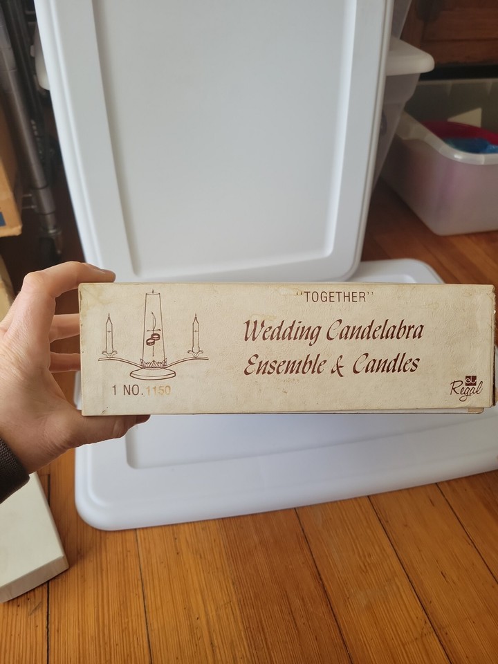 Vintage Retro Wedding Unity Candle Candelabra Set- READ | eBay