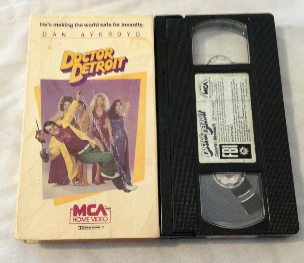 DOCTOR DETROIT(VHS-MCA-1983)DAN AYKROYD-FRAN DRESCHER-CULT/COMEDY/INDIE ...