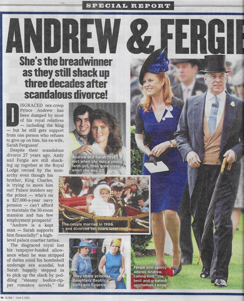 Globe Magazine Kelly Clarkson Prince Andrew Fergie Britney Spears Ross ...