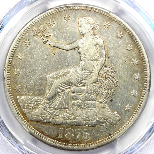 1875-CC Trade Silver Dollar T$1 - PCGS XF Details (EF) - Rare Carson ...