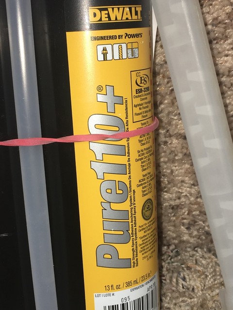 Adhesive Anchoring Epoxy Pure110 21 Oz Dewalt Engineered by Powers ...