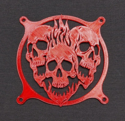 Skull Theme Computer Fan Cover 120mm - Transparent Red | eBay