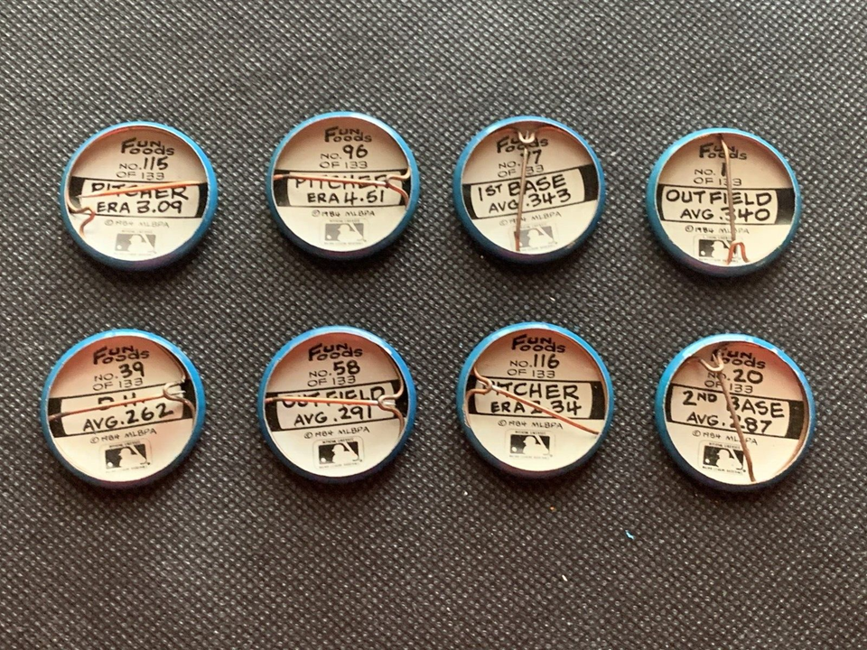 RARE Vintage 1984 FUN FOODS Baseball Hat / Jersey Buttons -N.Y. Yankees ...