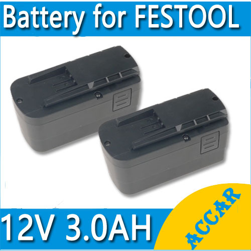 2X Battery For FESTOOL 12V C TDK12 BPS12 491821 494522 C12 3.0Ah NiMH ...