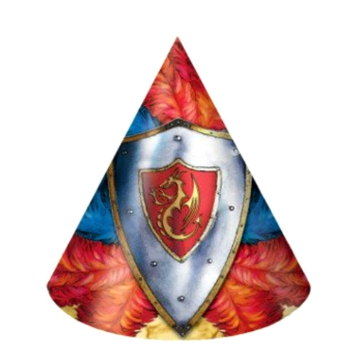 Valiant Knight Castle Medieval Shield Theme Birthday Party Paper Cone ...