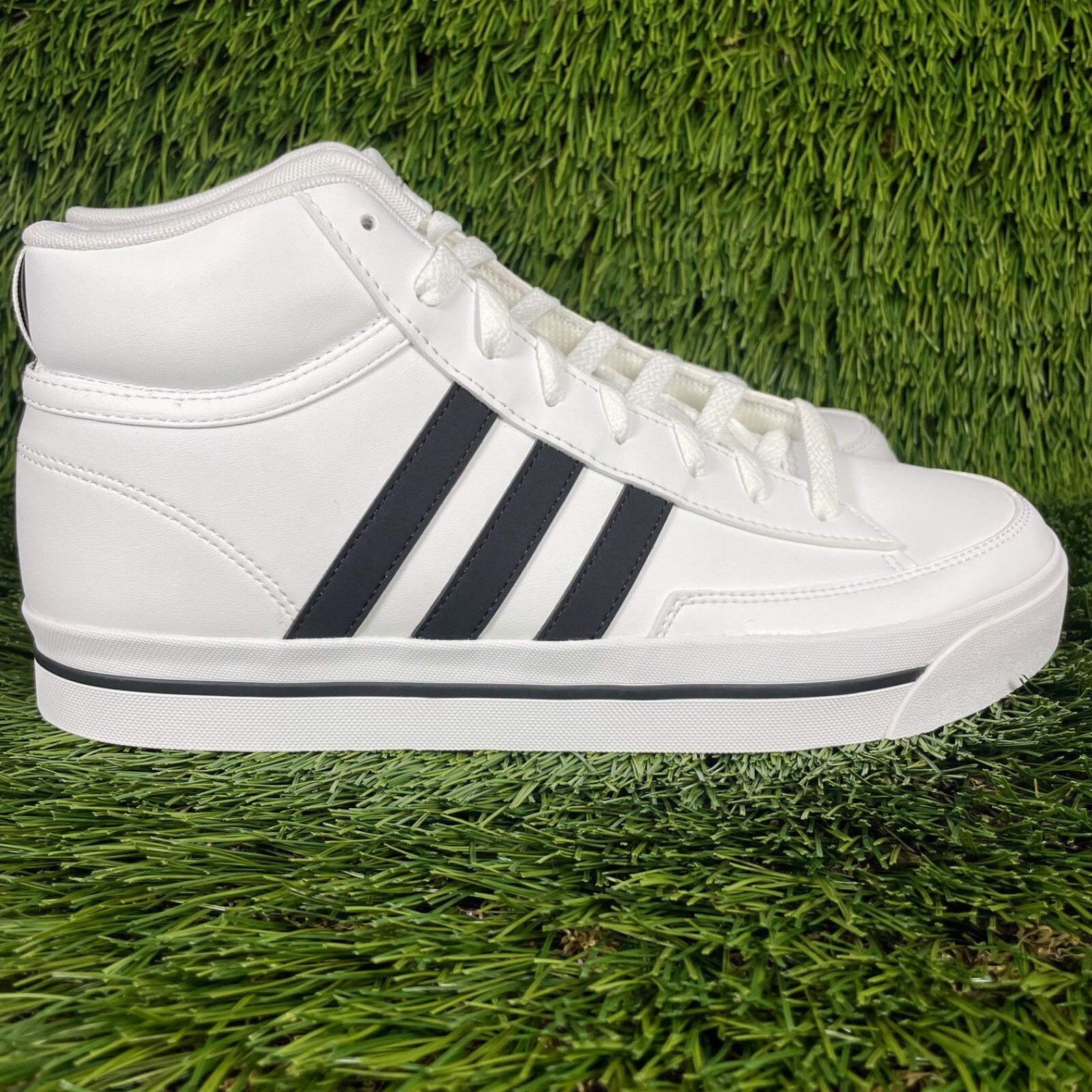 Adidas Retrovulc Mid Men's Sneaker White Black Skateboarding Shoe ...