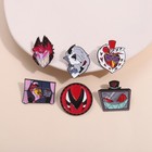 6PCS Set of Helluva Boss Hazbin Hotel Stolas Stella Octavia Enamel Pin ...