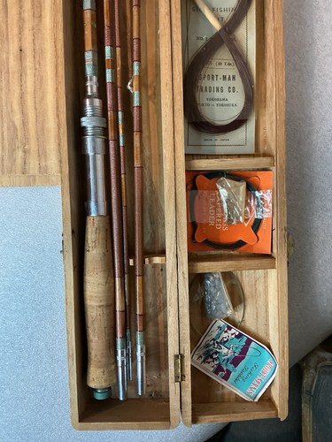 Dragon Bamboo Fly Fishing Rod Set Olympic Reel Fly Lines Flies Wooden ...