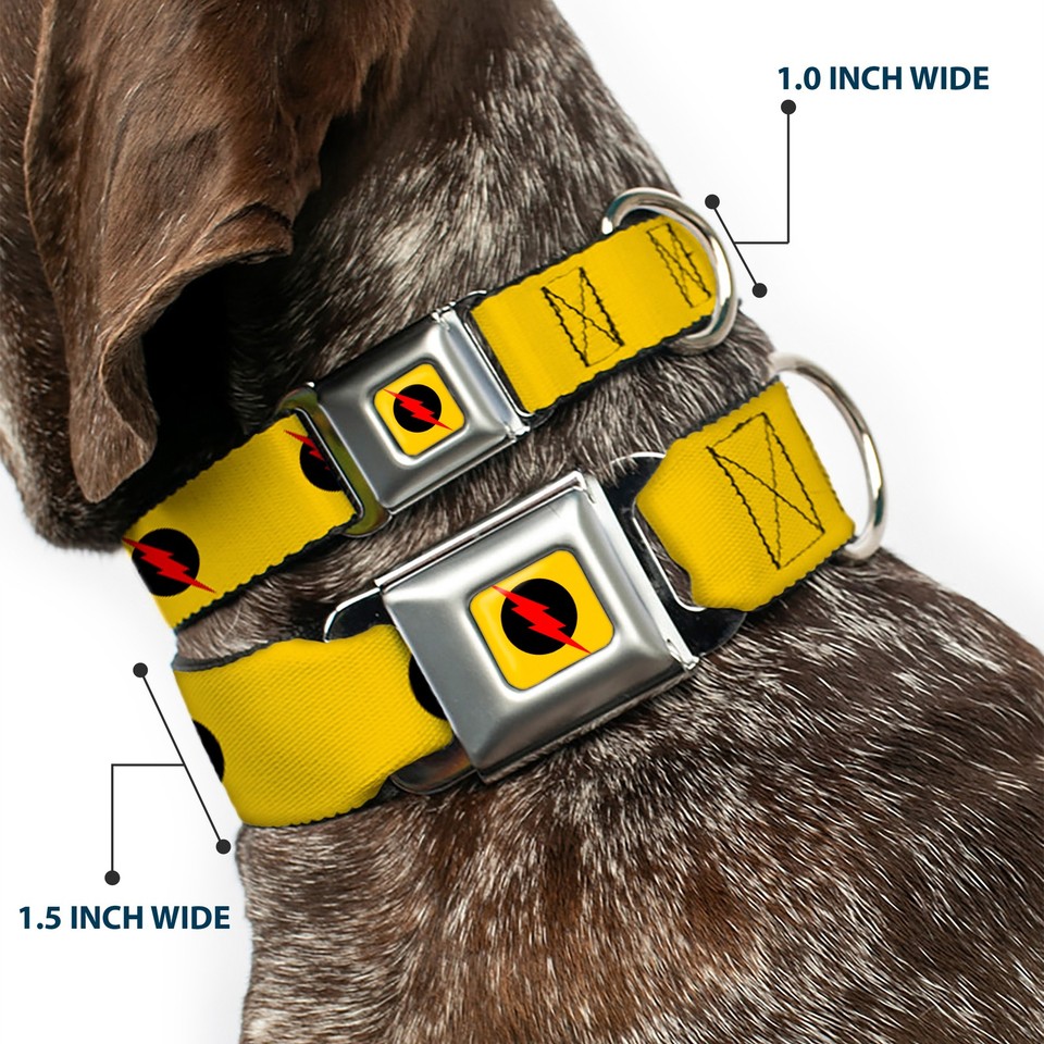 Dog Collar FLL-Reverse Flash Logo Full Color Golden Yellow/Black/Red ...