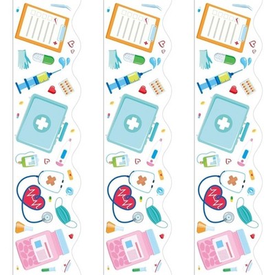 Nurse Day Border Trim Sticker Wall Sticker 59ft Long Healthcare Border ...