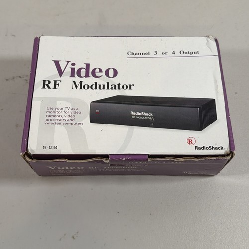 RadioShack Video RF Modulator 15-1244, Channel 3 Or 4 Output, Open Box ...