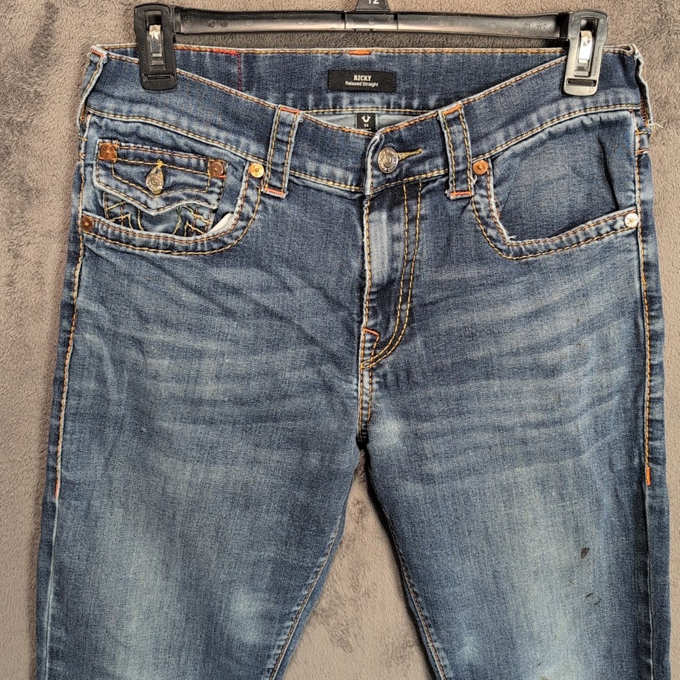 True Religion Jeans Adult 34W 33L Ricky Relaxed Straight World Tour ...