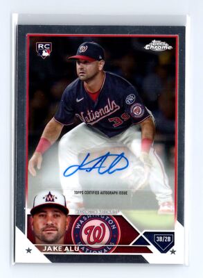 2023 Topps Chrome Update Jake Alu #AC-JAL Autographs Washington ...