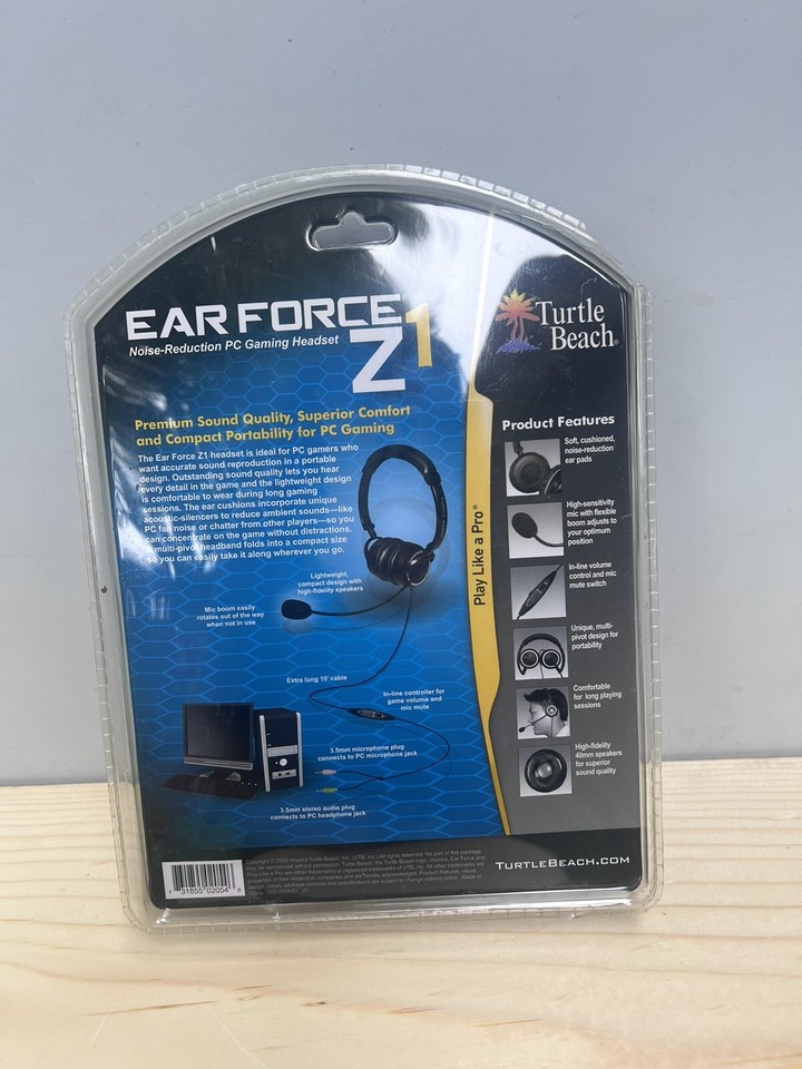 Turtle Beach Ear Force Z1 noise-reduction PC gaming headset premium ...
