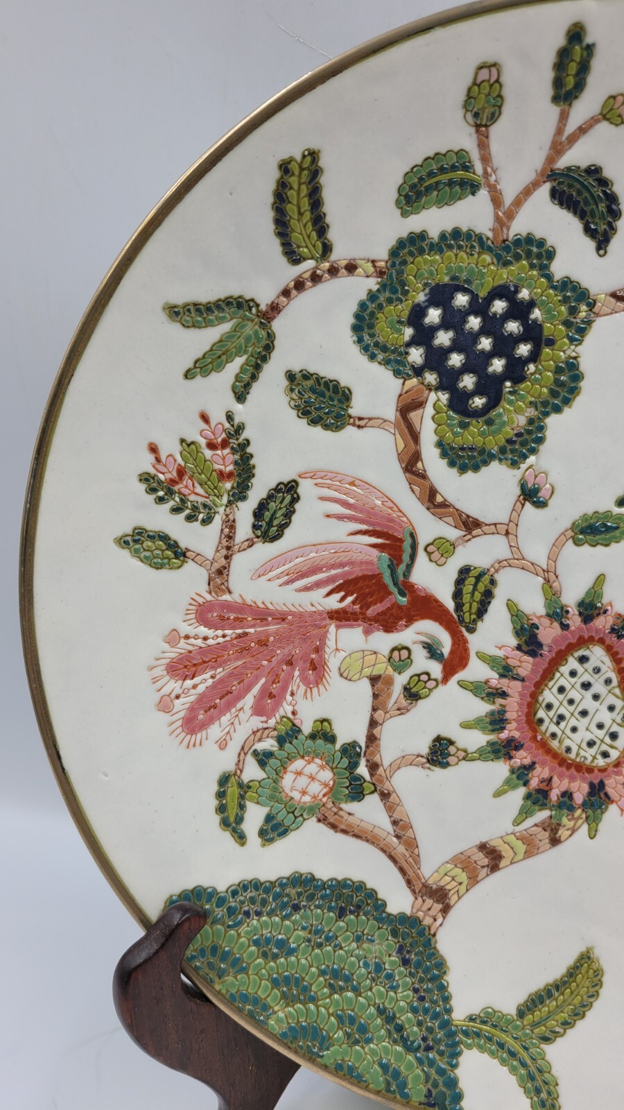 Andrea By Sadek Country Coverly Crewelwork Decorative Plate Vintage | eBay