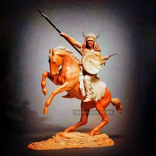 1/32 54mm Resin Model Kit Native American Warrior on Horse Unpainted | eBay
