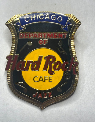 Hard Rock Cafe Chicago Department Of Jazz Badge Yellow Logo Black Badge ...