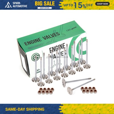 Intake Exhaust Valves w/ Seals Fit 90-96 Honda Accord Prelude F22A1 ...