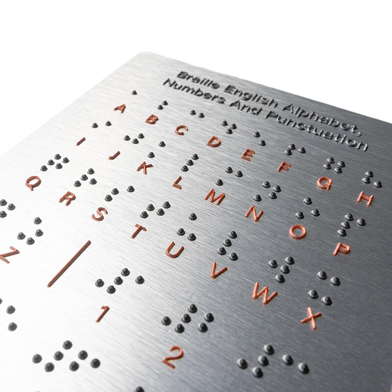 Braille Alphabet And Numbers Learning Tool - Durable Metal Tactile Bump ...