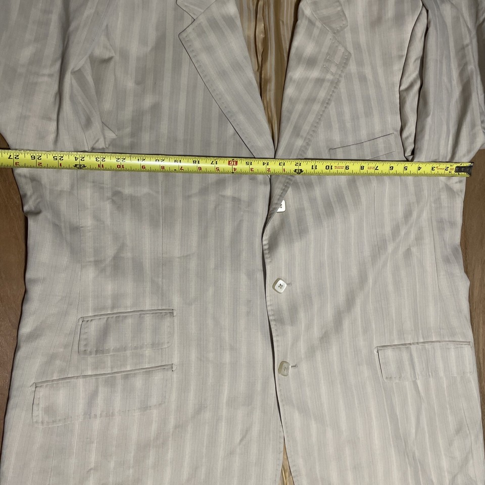 Tiglio Luxe Super 150’s Merino Extrafine Wool Beige Sport Jacket Mens ...