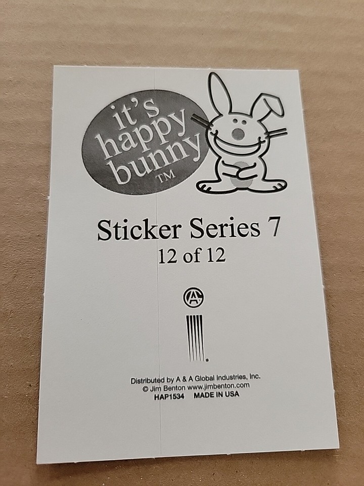 Happy Bunny Sticker, Jim benton, cute, funny. | eBay