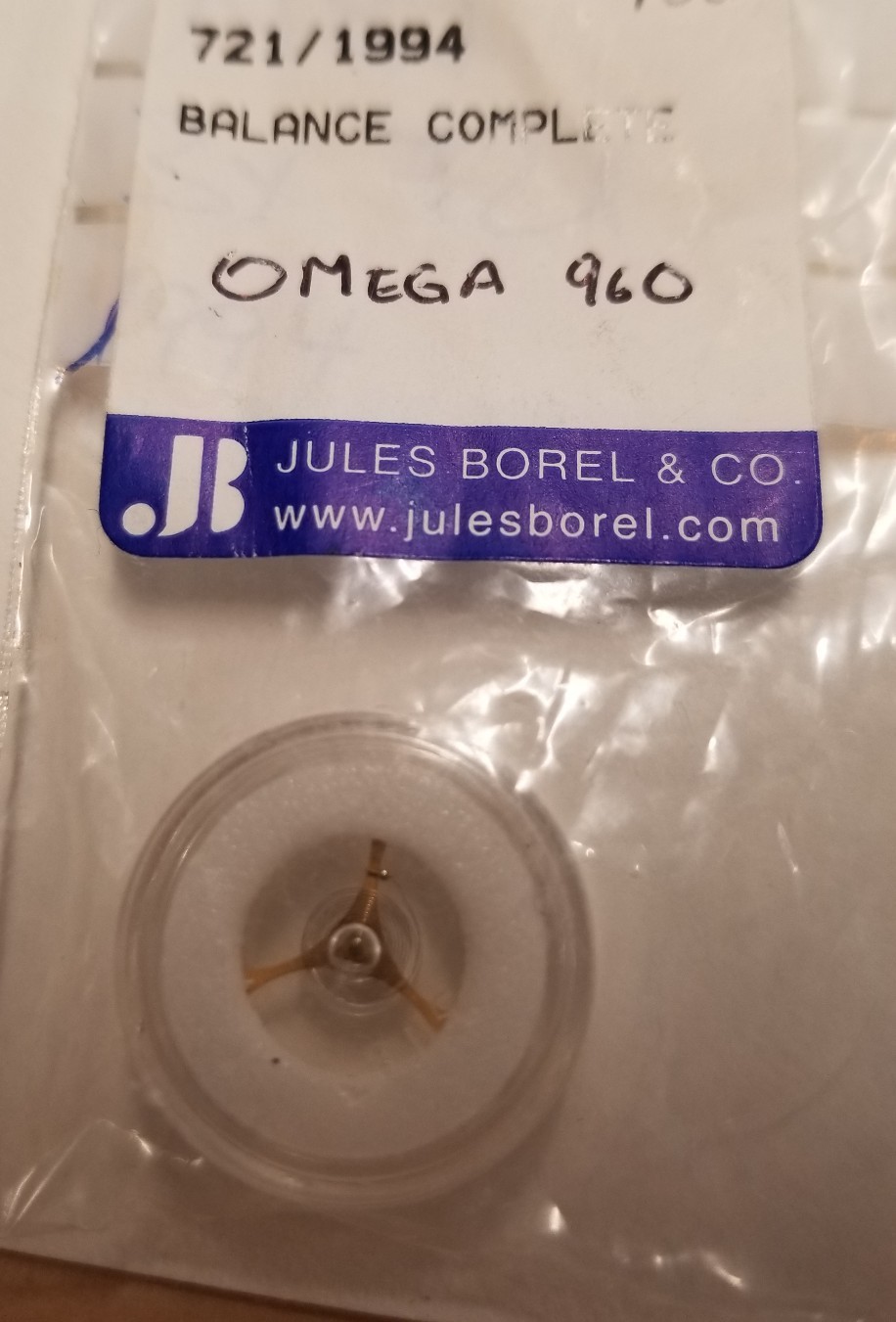 ORIGINAL OMEGA Balance Complete for Omega Cal. 960, Best Fit 721/1994 ...