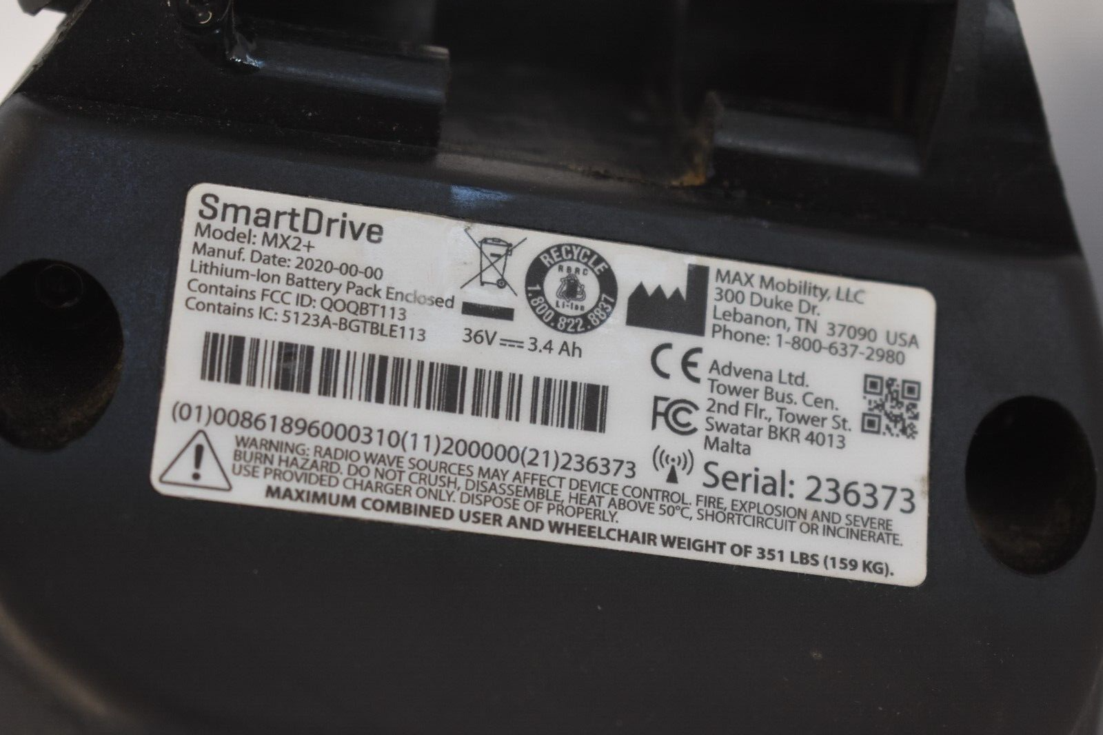 SmartDrive MX2+ Max Mobility Power Assist Wheel for Manual Wheelchair ...